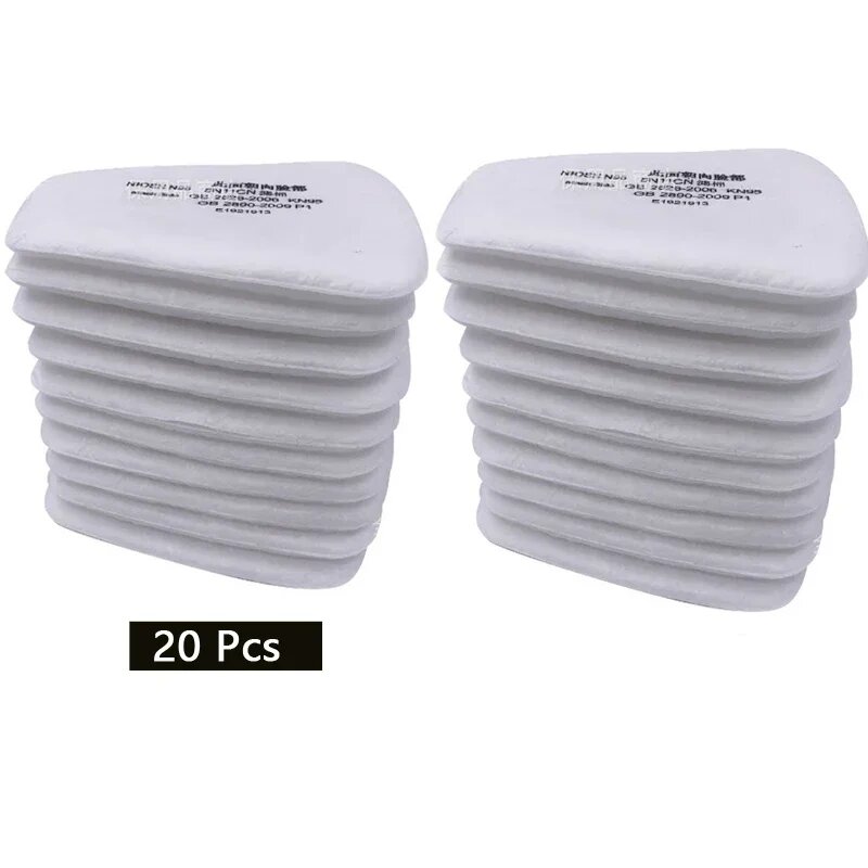 Хлопковые фильтры 5N11 501 для респиратора 3M 20 PCS filters