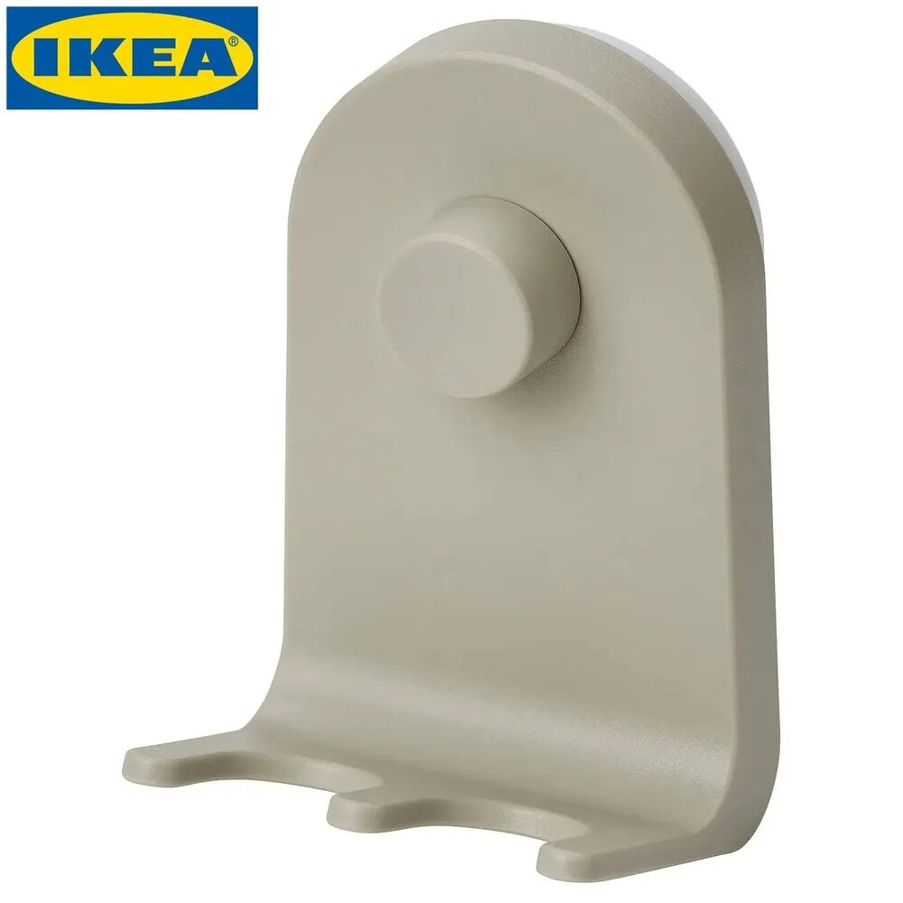IKEA Крючок для ванной Икеа Обонас, на присоске, тройной, Серый. Крючок для кухни