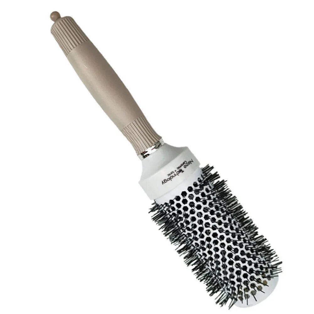 Круглая антистатическая щетка для волос с нейлоновыми щетинками керамическая ионная технология
