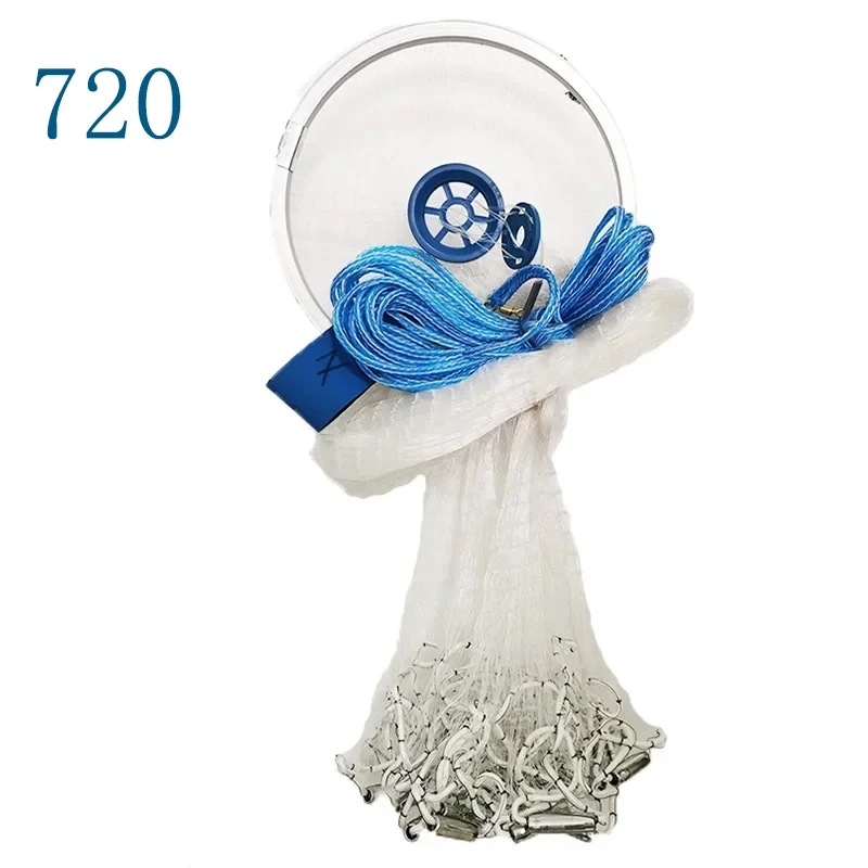 Кастинговая сеть с кольцом Американка. 4 метра фактический диаметр. леска с обработкой.