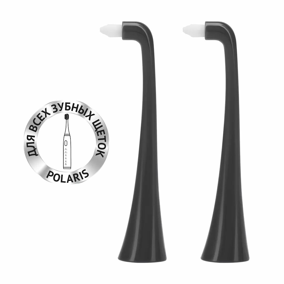 Комплект насадок для электрической зубной щетки Polaris TBH 0105 MP, графит, 2шт