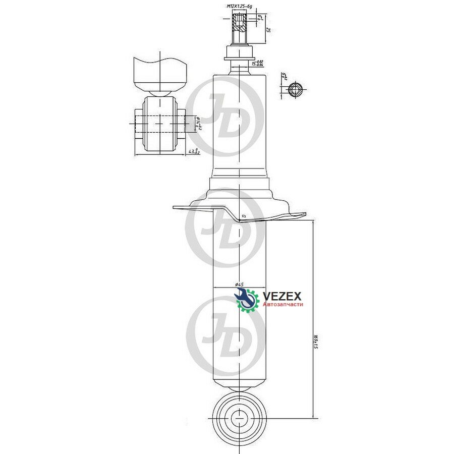 JUST DRIVE JAA0181 Амортизатор газомасляный задний /341276/