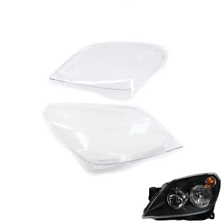 Стекло фары для Opel Astra H, арт. Astra_H_glass_b X, прозрачное, комплект 1 шт. для замены