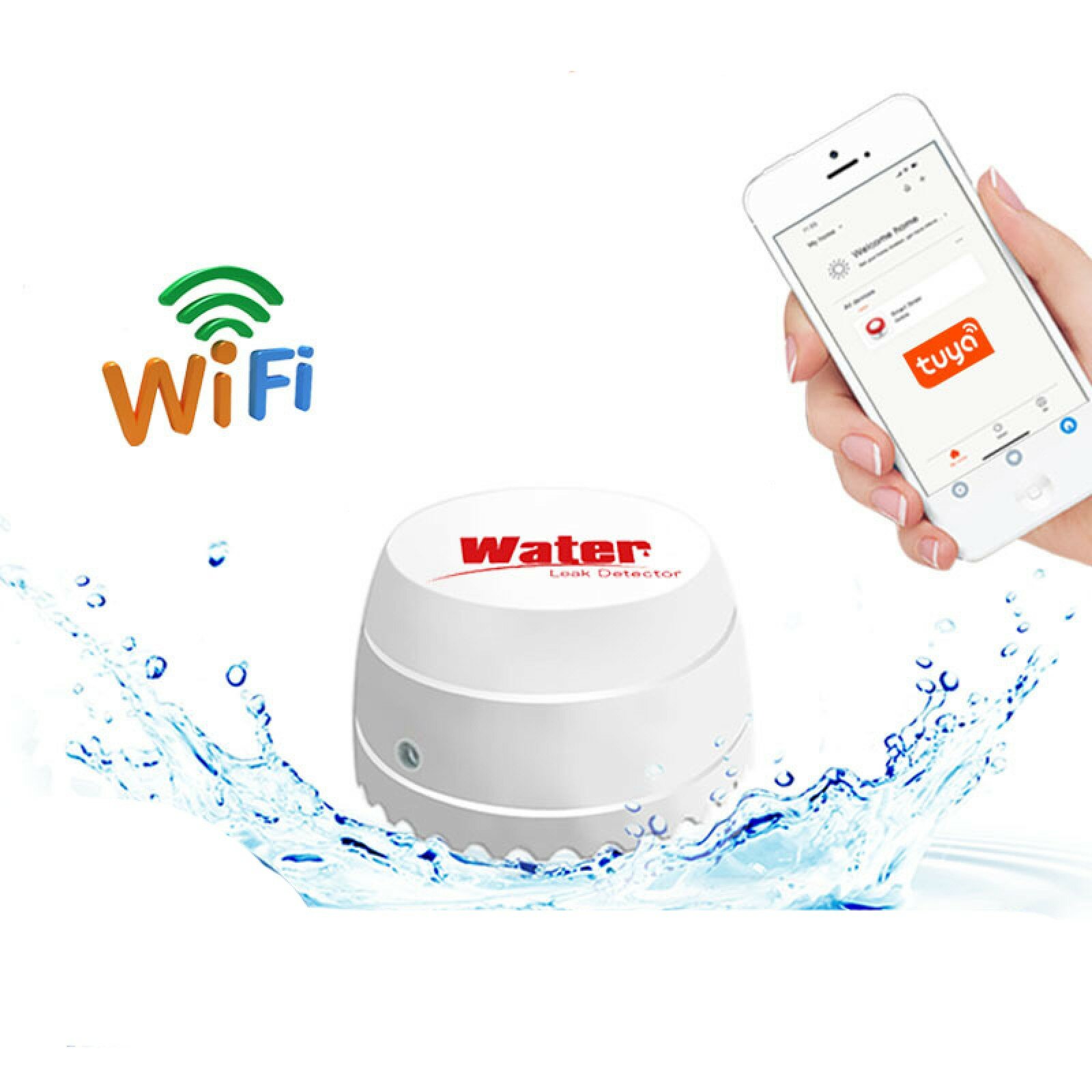 Датчик утечки воды MyPads беспроводной Wi-Fi с оповещением на телефон, смарт-детектор протечек