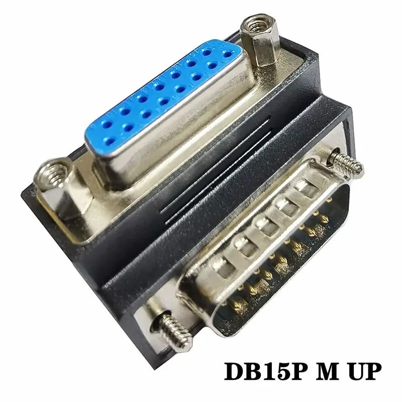 Переходник DB15P M UP, VGA 90 градусов, Цвет: 15PM UP