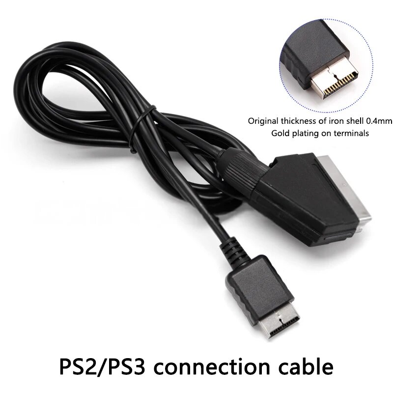 Кабель SCART Real RGB JCD для PlayStation PS1 PS2 PS3 Slim