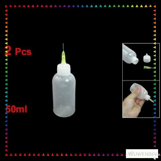 Превосходная белая прозрачная игла, 2 штуки, в пластиковой бутылке 50 мл для машинного масла
