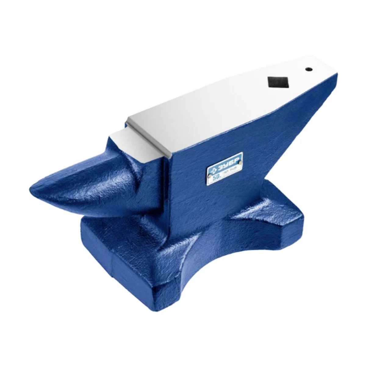 Наковальня однороговая ЗУБР 32620-50 синяя весом 50 кг, сталь С35Л