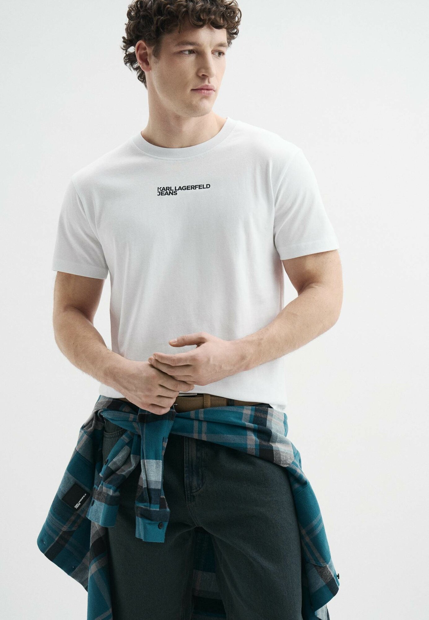 Футболка KARL LAGERFELD JEANS, 1 шт., размер M, белый — фото 1