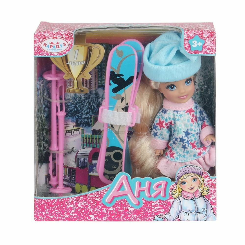 Кукла-мини, 12 см, с аксессуарами карапуз ANNA-S3-BB