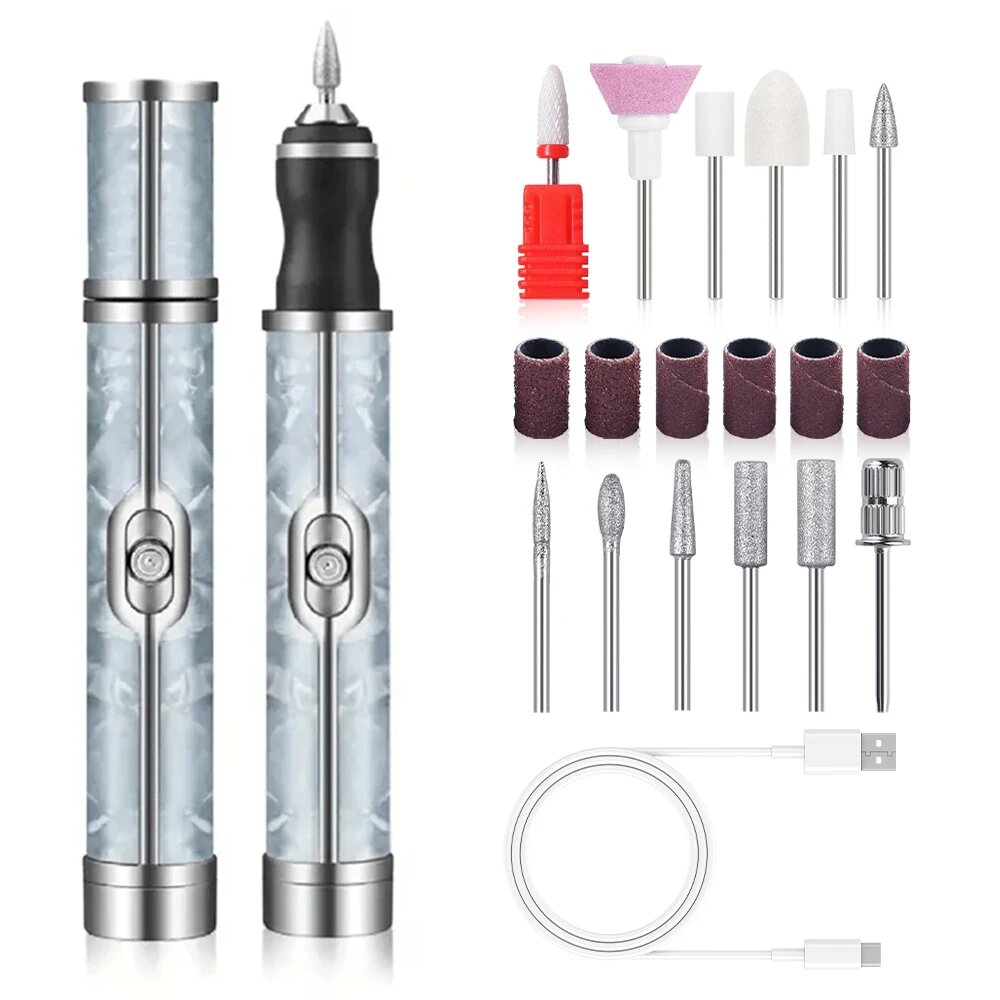 Электрическая маникюрная дрель YIKOOLIN, Set-2-Blue