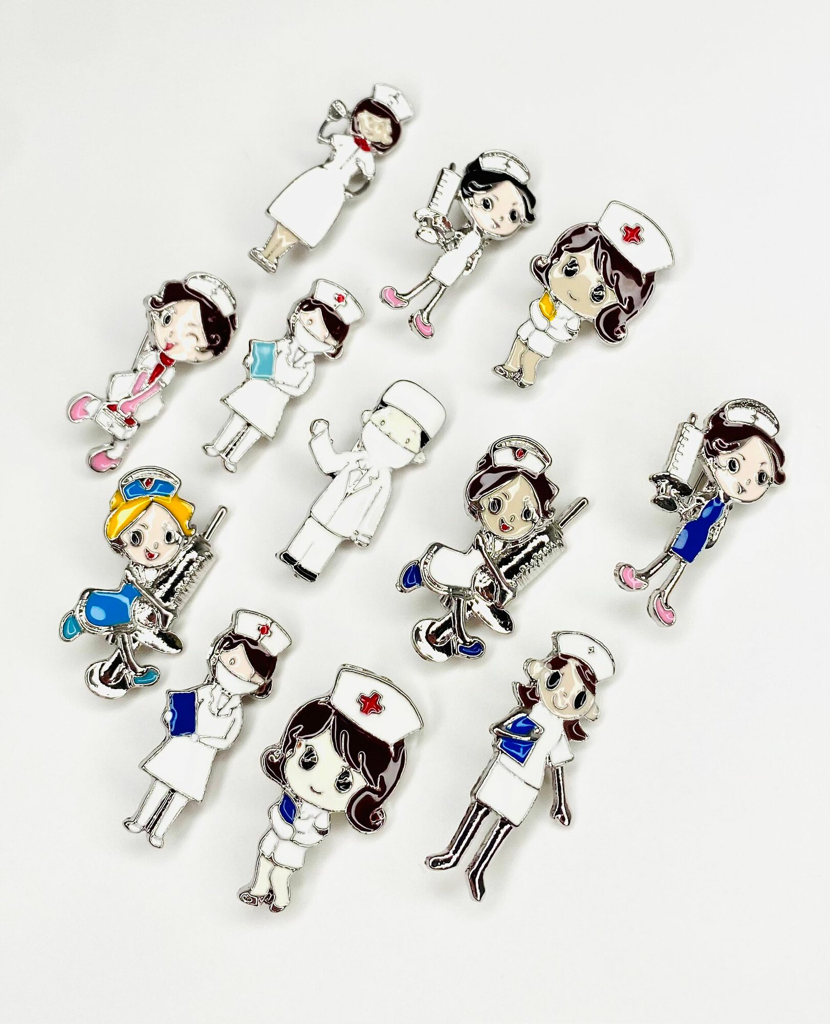 Набор значков, стразы, искусственный камень