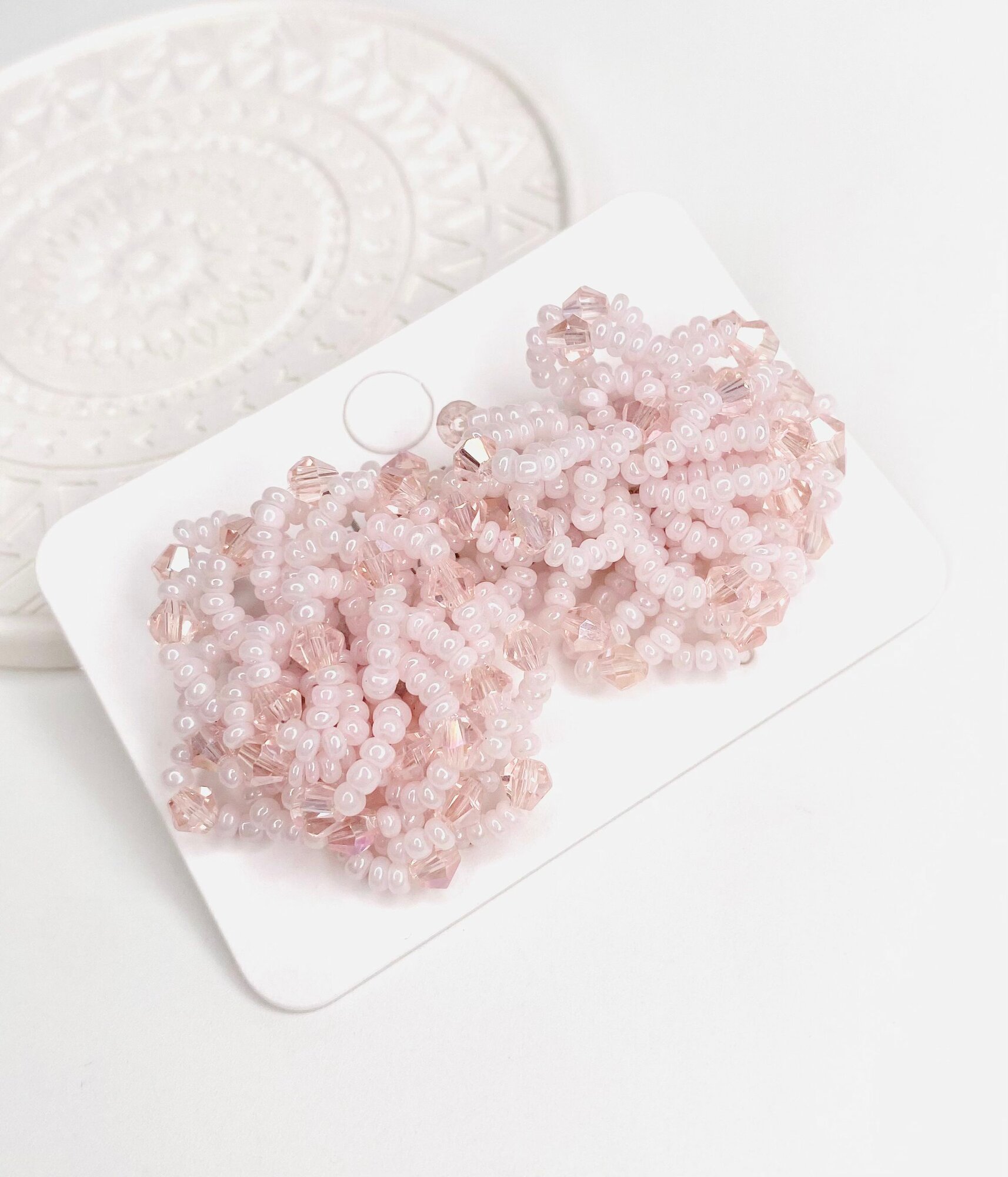 Серьги, искусственный камень, жемчуг имитация