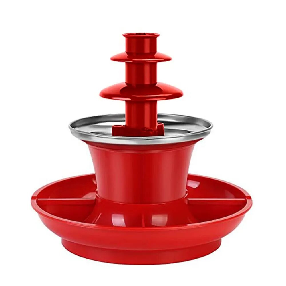 Трёхъярусный электрический фонтан для шоколада с подогревом и регулируемой скоростью вращения