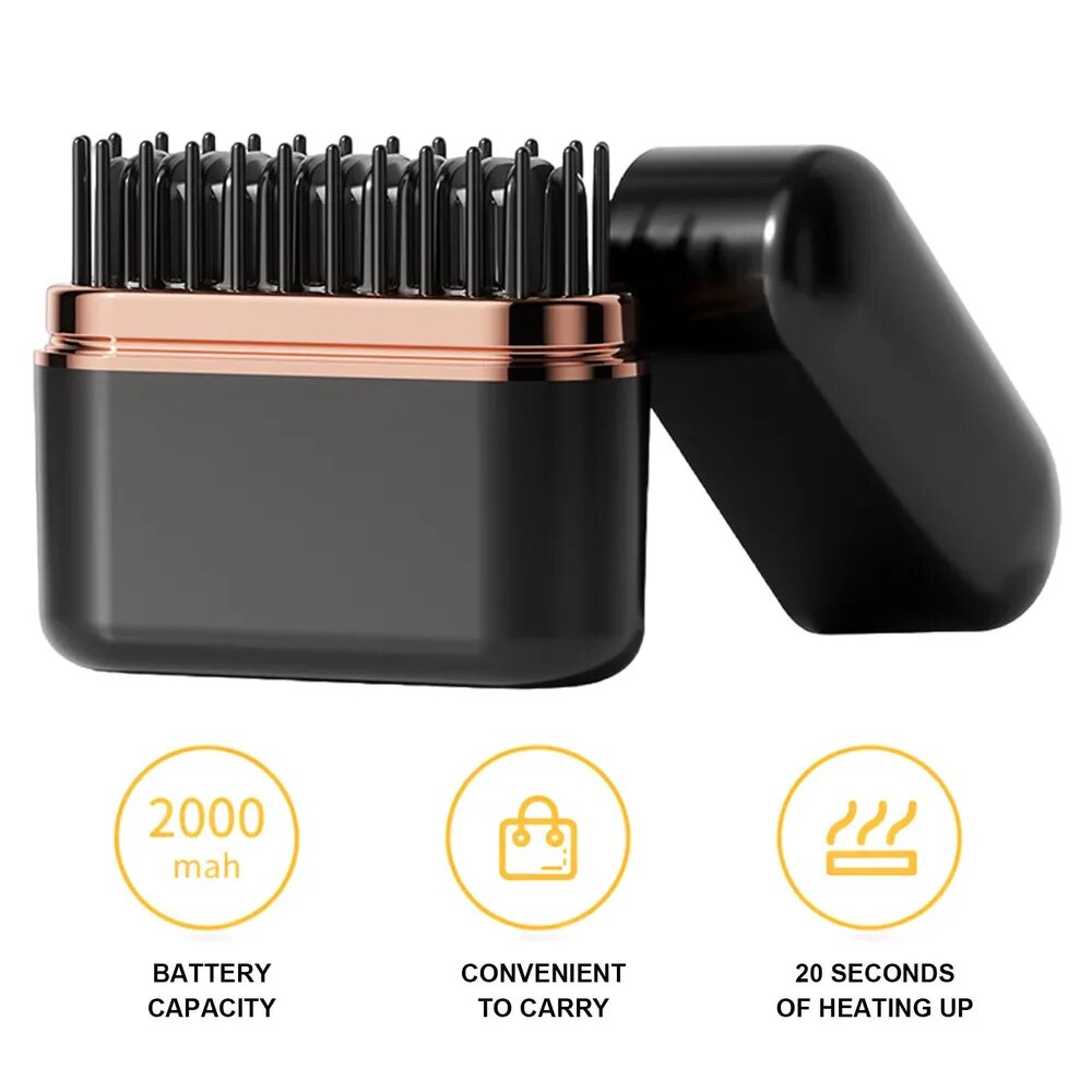 Мини-выпрямитель для волос с аккумулятором, 3 режима температуры, портативный