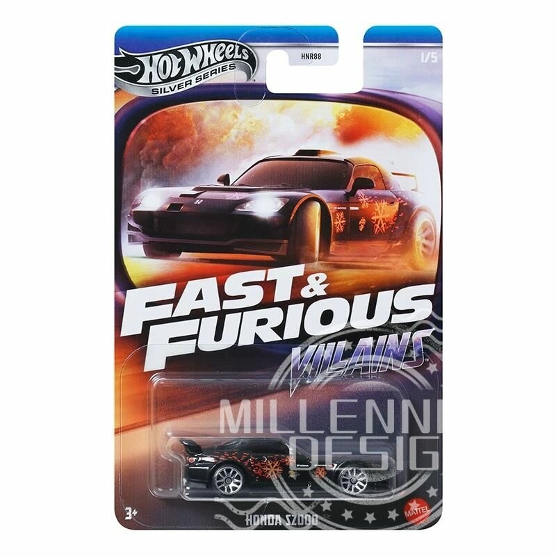 Hot Wheels 1:64 Машинка из сплава, серия "Форсаж" (The Fast and the Furious)(J1-ХондаS2000)