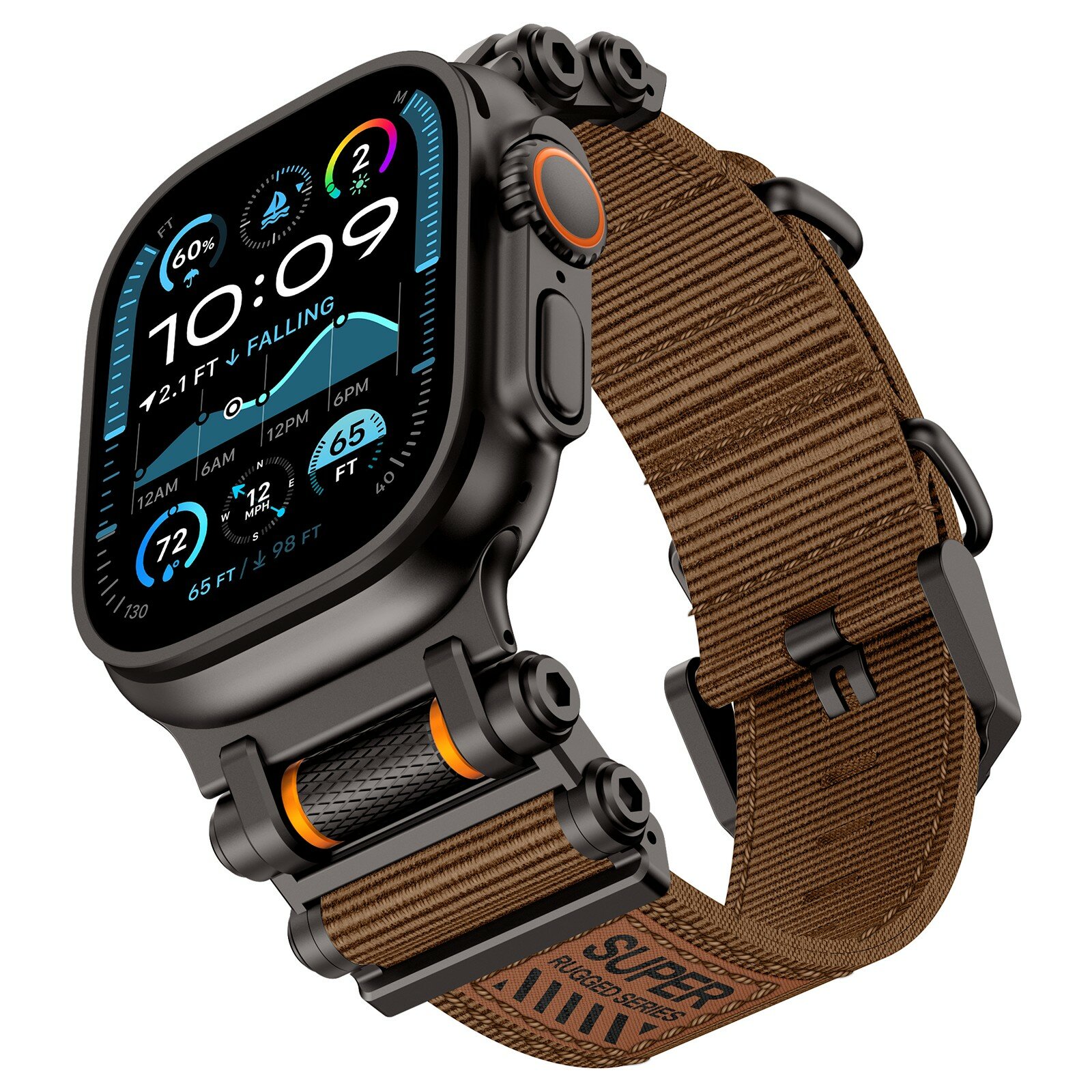 Поддерживается для iWatch Ultra 3 2 1 49mm / 46mm / 45mm / 44 мм нейлоновые ремешки iWatch Series 11 10 9 8 7 6 5 4 SE