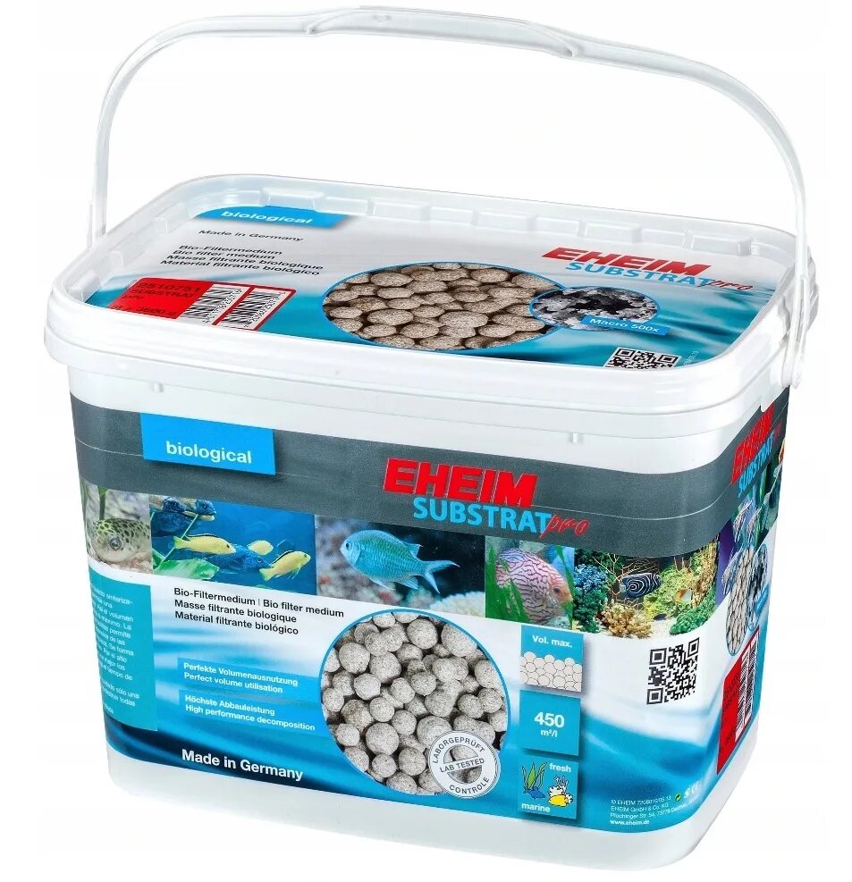 EHEIM SUBSTRATpro 5л/3600г- наполнитель для биологической очистки в виде шариков из спеченного стекла