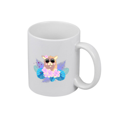 Кружка «Тропики Лама в очках в тени» (белый)