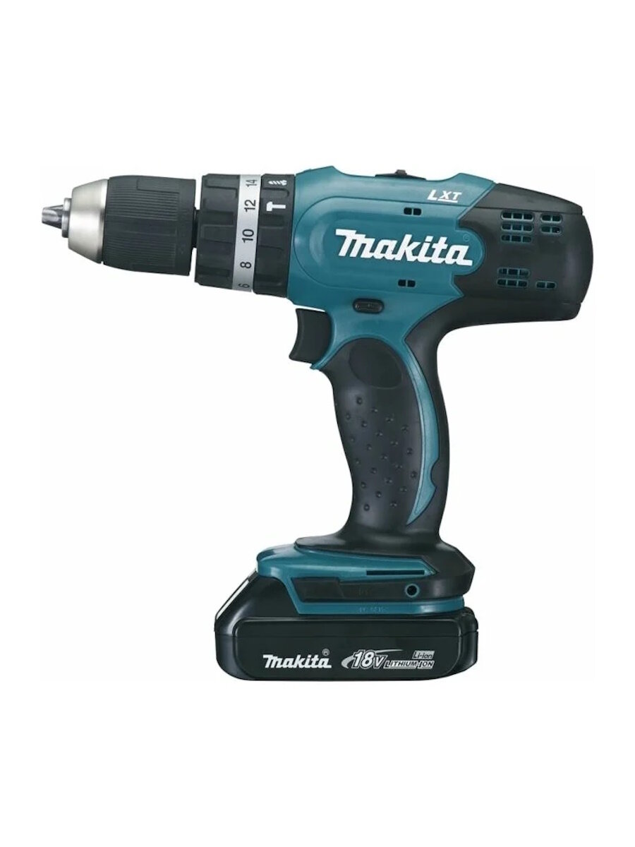 Дрель-шуруповерт аккумуляторная Makita DHP453SYE (кейс в комплекте) 1300 об/мин, 19500 уд/мин