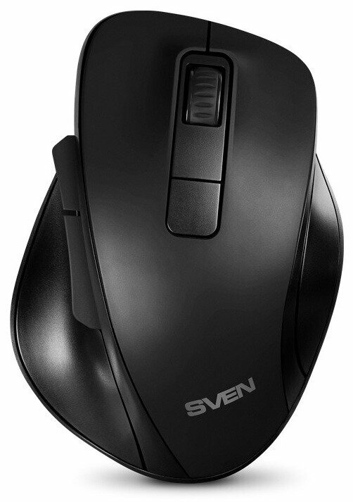 Мышь беспроводная Sven RX-525SW черная (бесшумн. кл, 5+1кл. 600-1400DPI, Soft-touch, блист.)