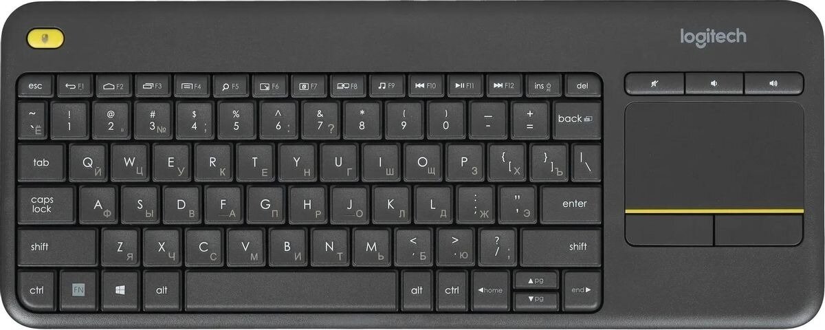 Клавиатура 920-007147 Logitech Keyboard K400 Wireless Touch Plus USB RTL
