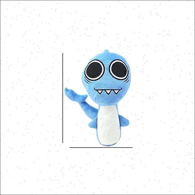 20cm Мягкая игрушка Incredibox sprunki спрунки blue dink Синий динк