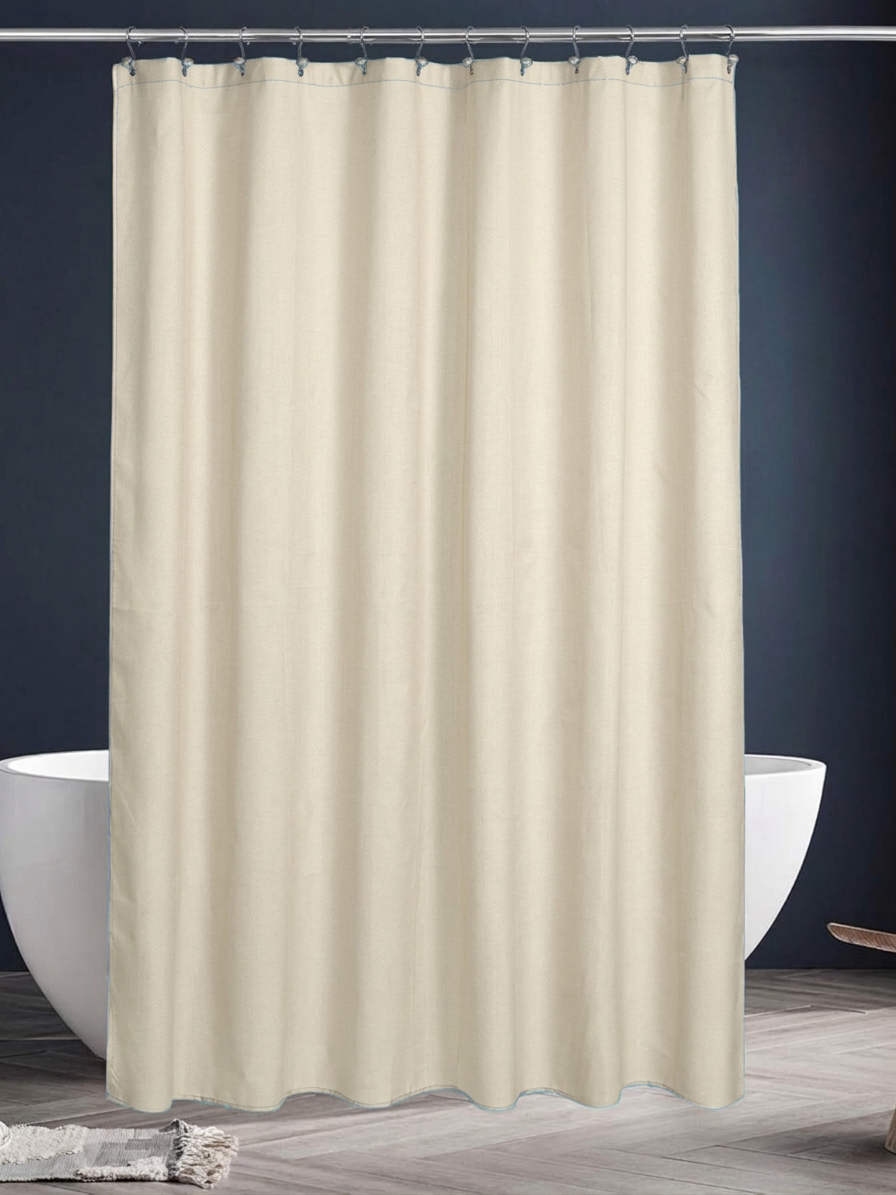 Штора для ванной тканевая 180х180 см водонепроницаемая бежевая