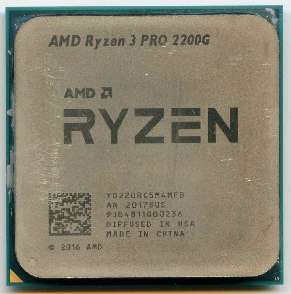 Процессор AMD Ryzen 3 PRO 2200G 3.5, 3.7, GHz, Socket AM4/4Mb/4x Core/Vega8, YD220BC5M4MFB AN