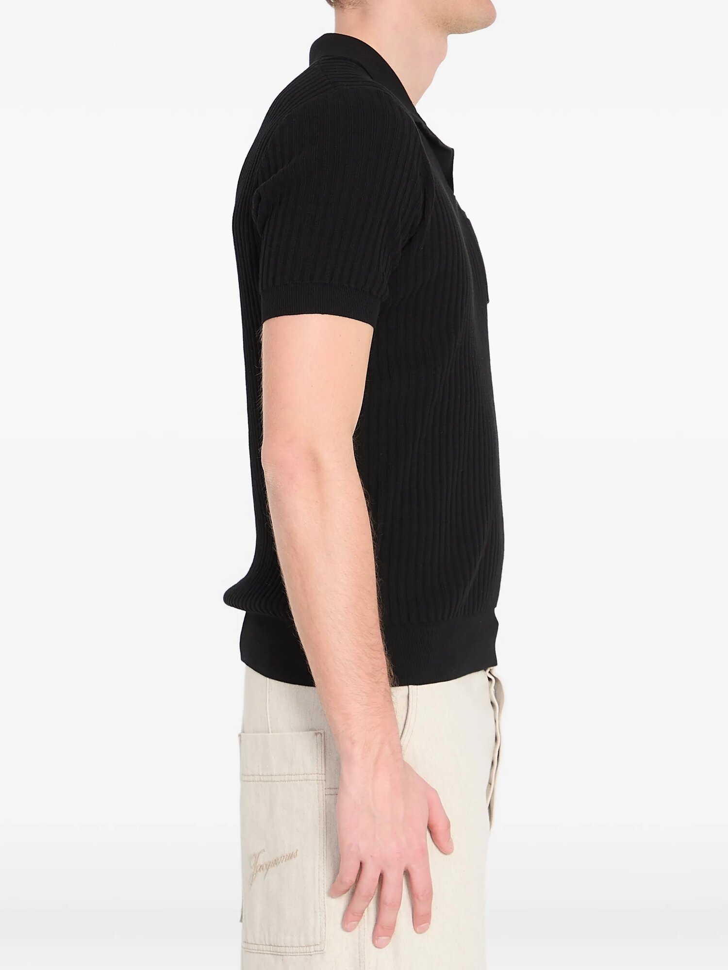 Футболка Roberto Collina Ribbed patch pocket T-shirt, размер 52, черный — фото 1