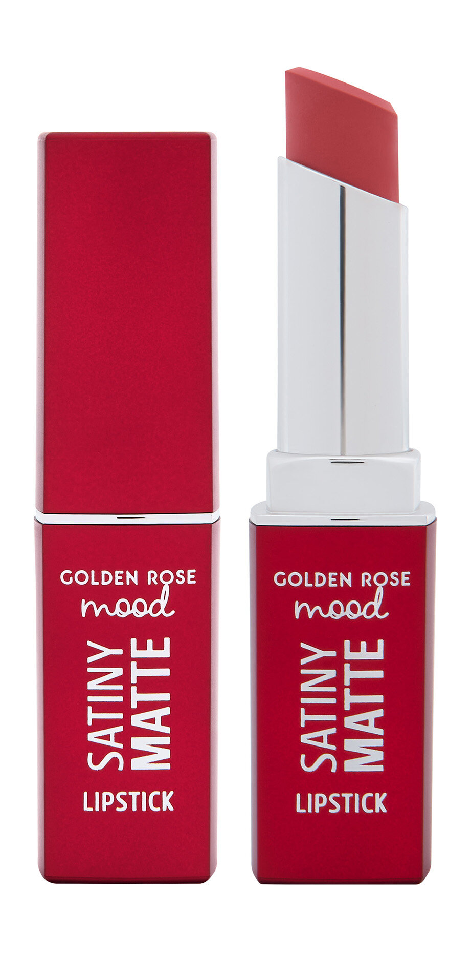 GOLDEN ROSE Помада для губ Mood Satiny Matte Lipstick, 3,5 г, 06 Peach Amber