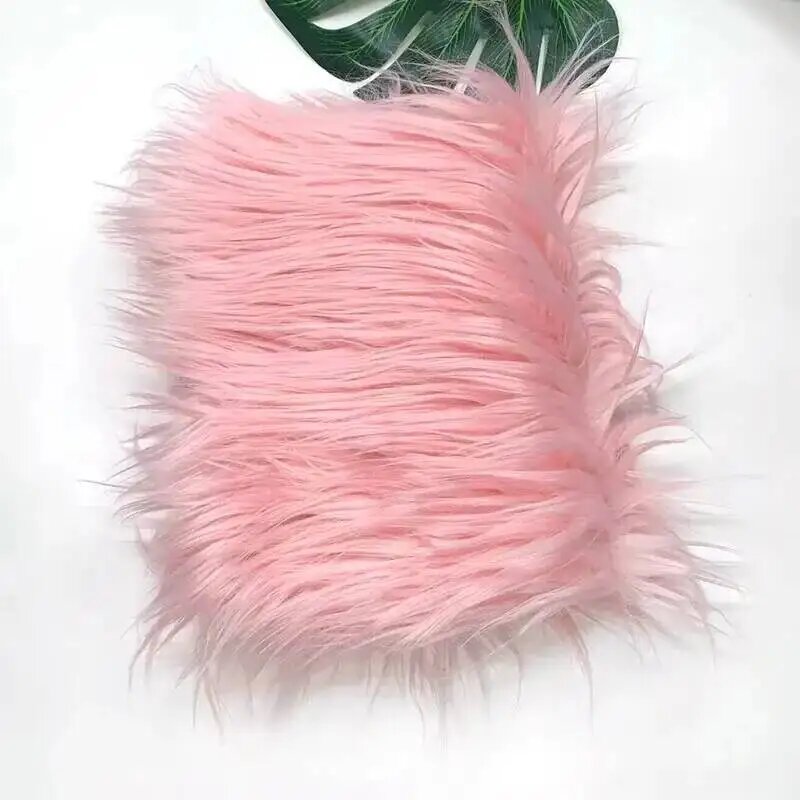 Розовый искусственный мех 25x45 см, Цвет: 6