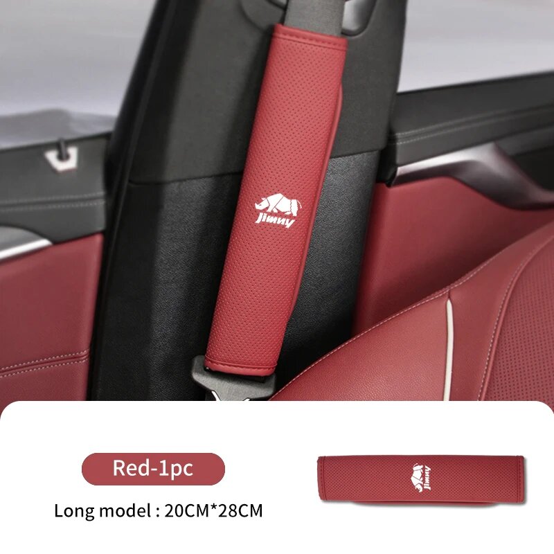 Накладка на ремень безопасности Red Long 20x28см для Suzuki Jimny