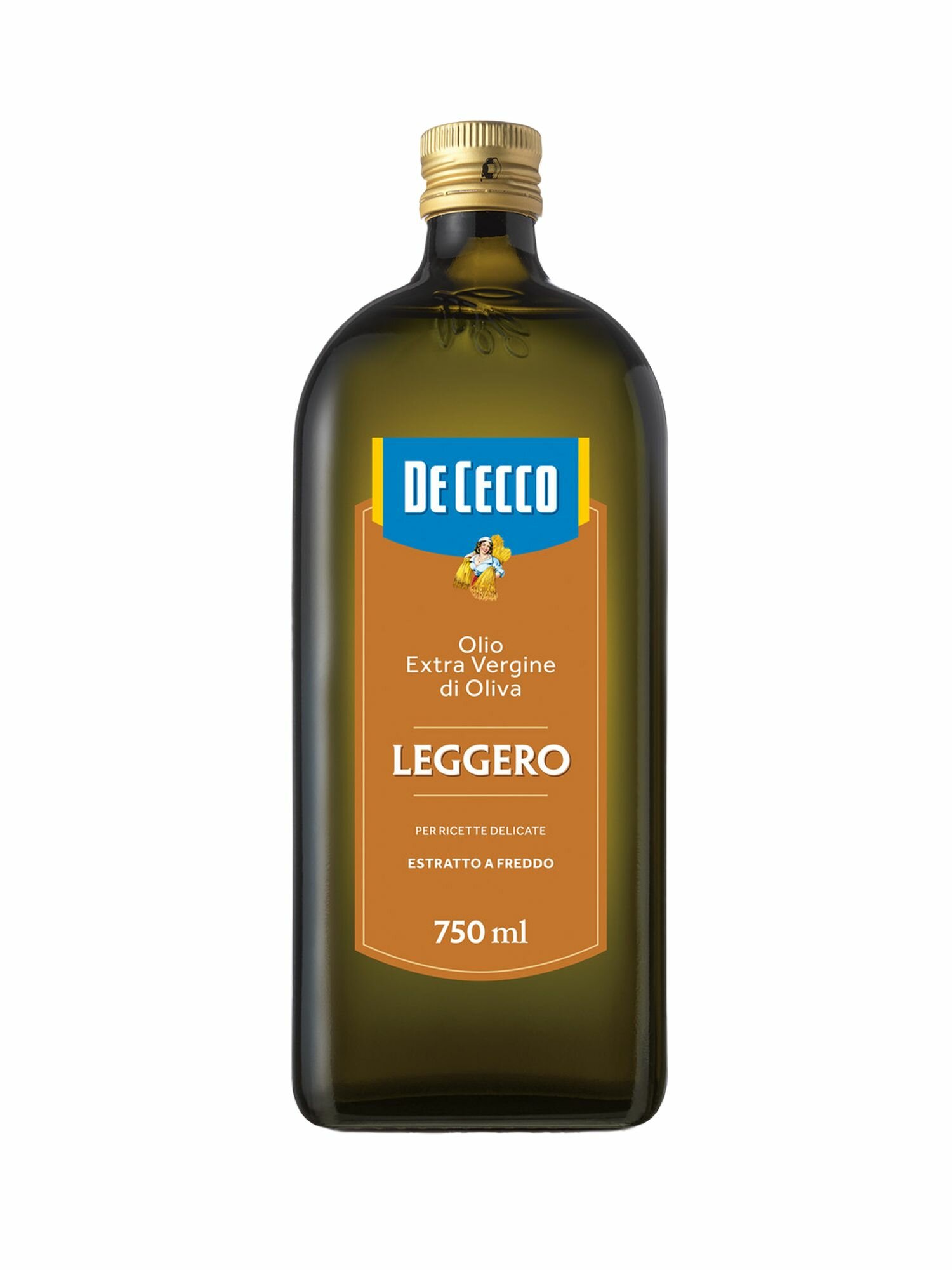 Масло оливковое De Cecco Leggero Extra Vergine нерафинированное, 750мл