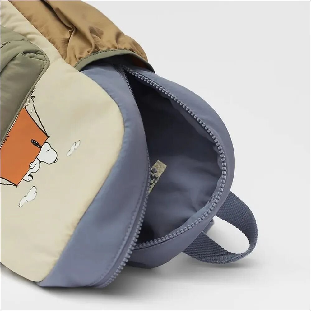 Детский рюкзак Snoopy для мальчиков, школьный ранец, принт герои комиксов, бежевый — фото 1