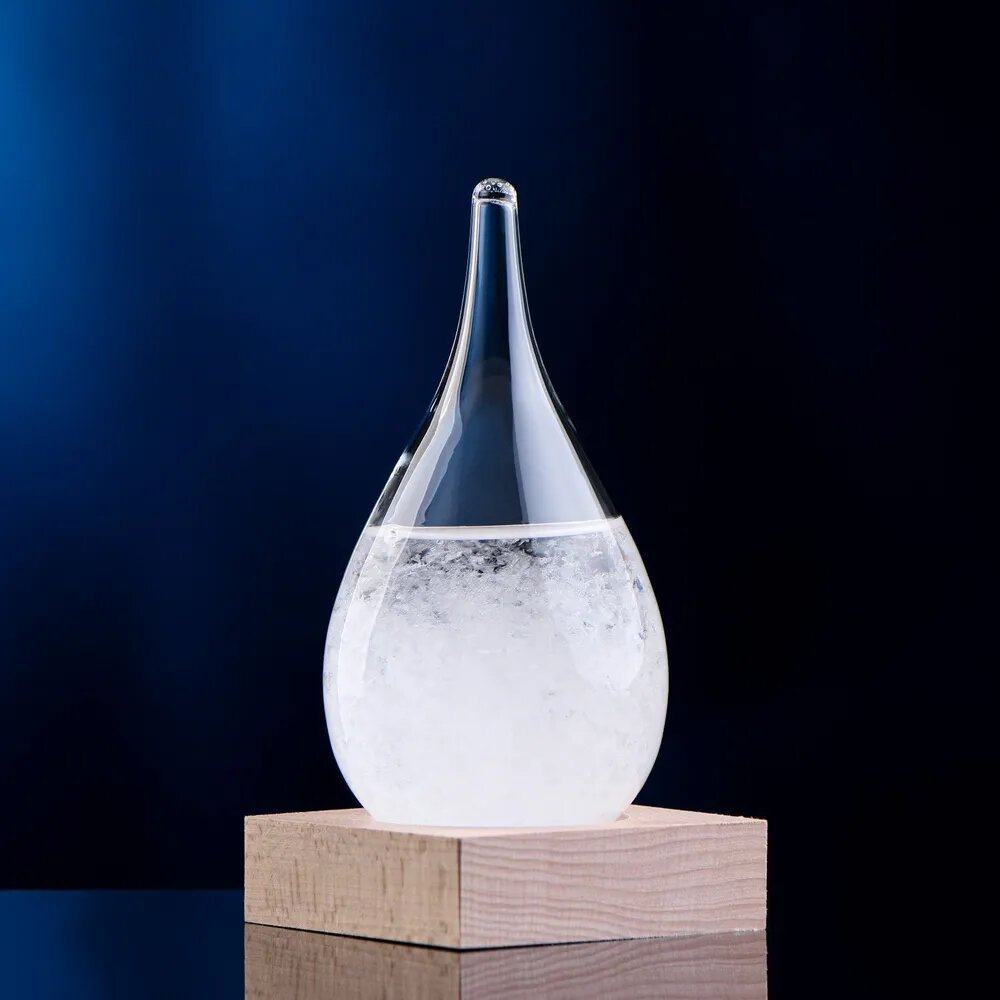 Штормгласс барометр в виде капли жидкостный стеклянный настольный метеоприбор для дома и офиса