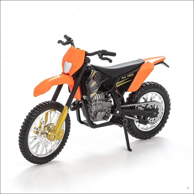 Игрушечный мотоцикл KTM оранжевый масштаб 1:10 для детей 7-9 лет