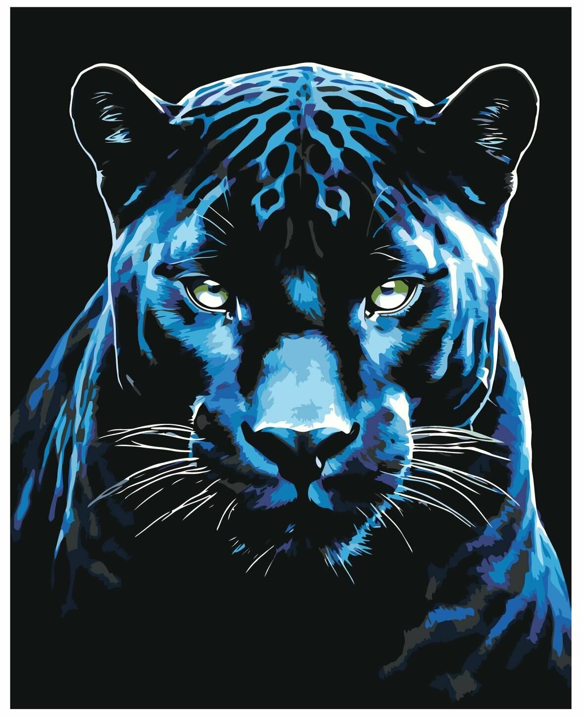 Картина по номерам, 40 x 50, LIO-039, черная пантера