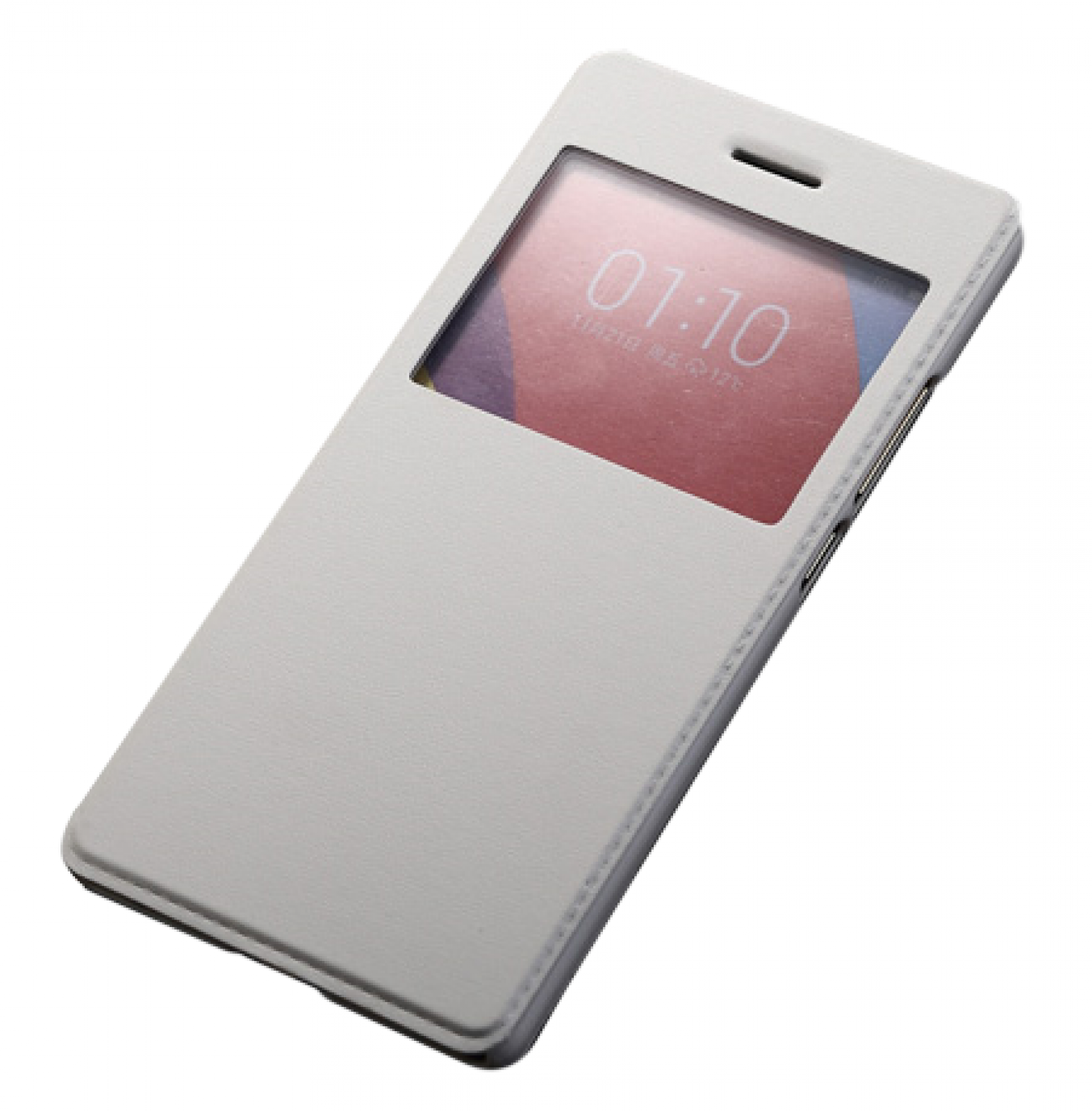 Чехол-книжка Чехол. ру для Samsung Galaxy C8 с окном вызова и предпросмотром белый