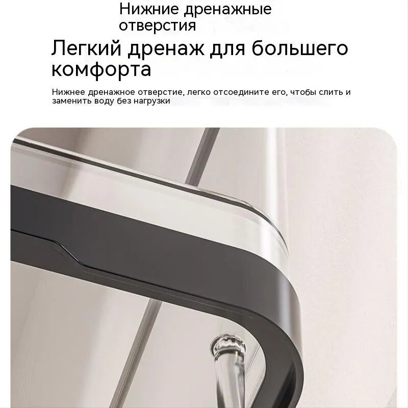 Террариум для красноухой черепахи L 38.8*21.5*21.2cm, аквариум для амфибий с имитацией природной среды, нижним дренажем — фото 1