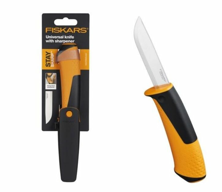 1023618 Нож универсальный FISKARS с встроенной точилкой