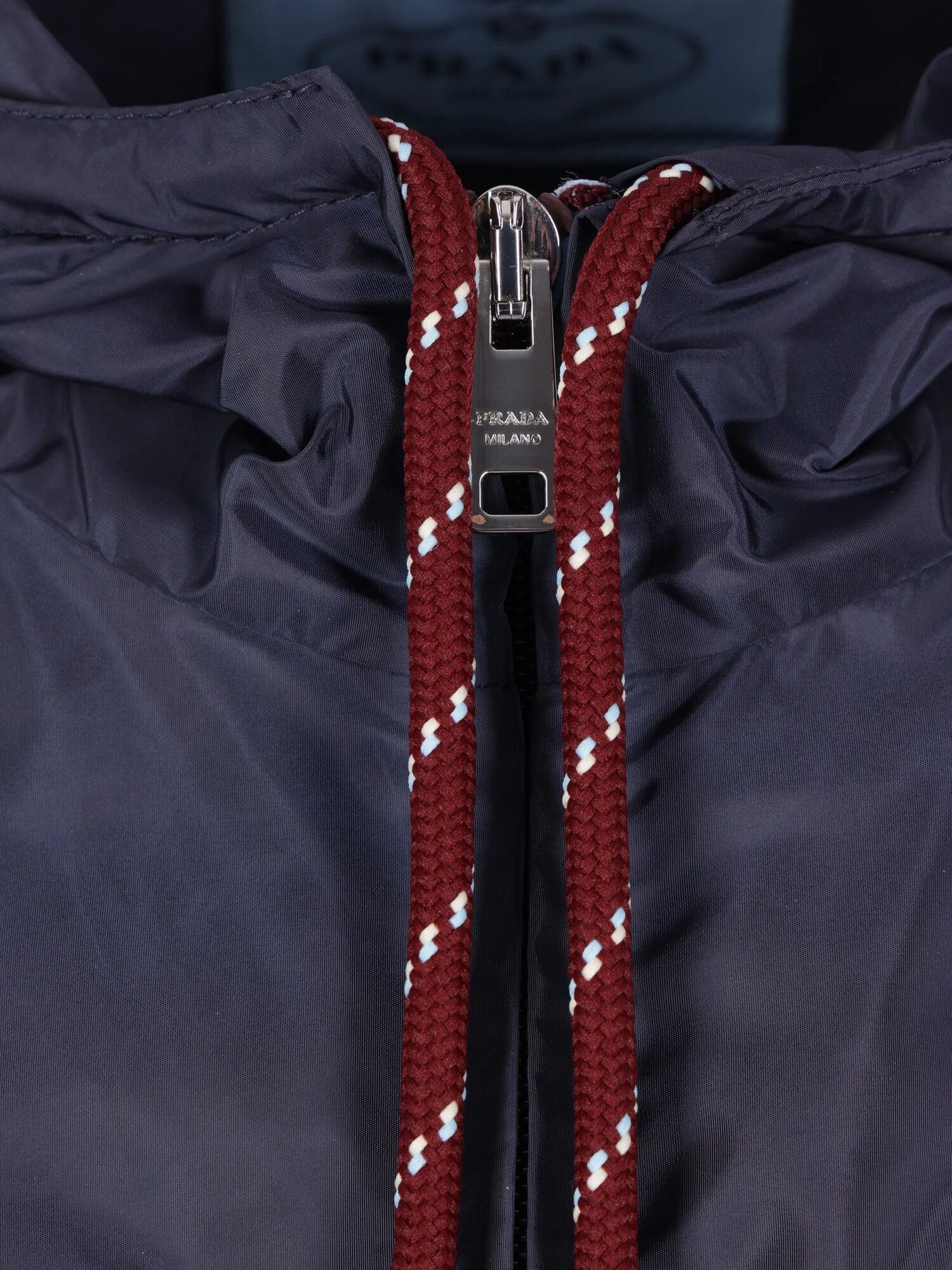 Парка Prada Re-Nylon, размер 42, синий — фото 1