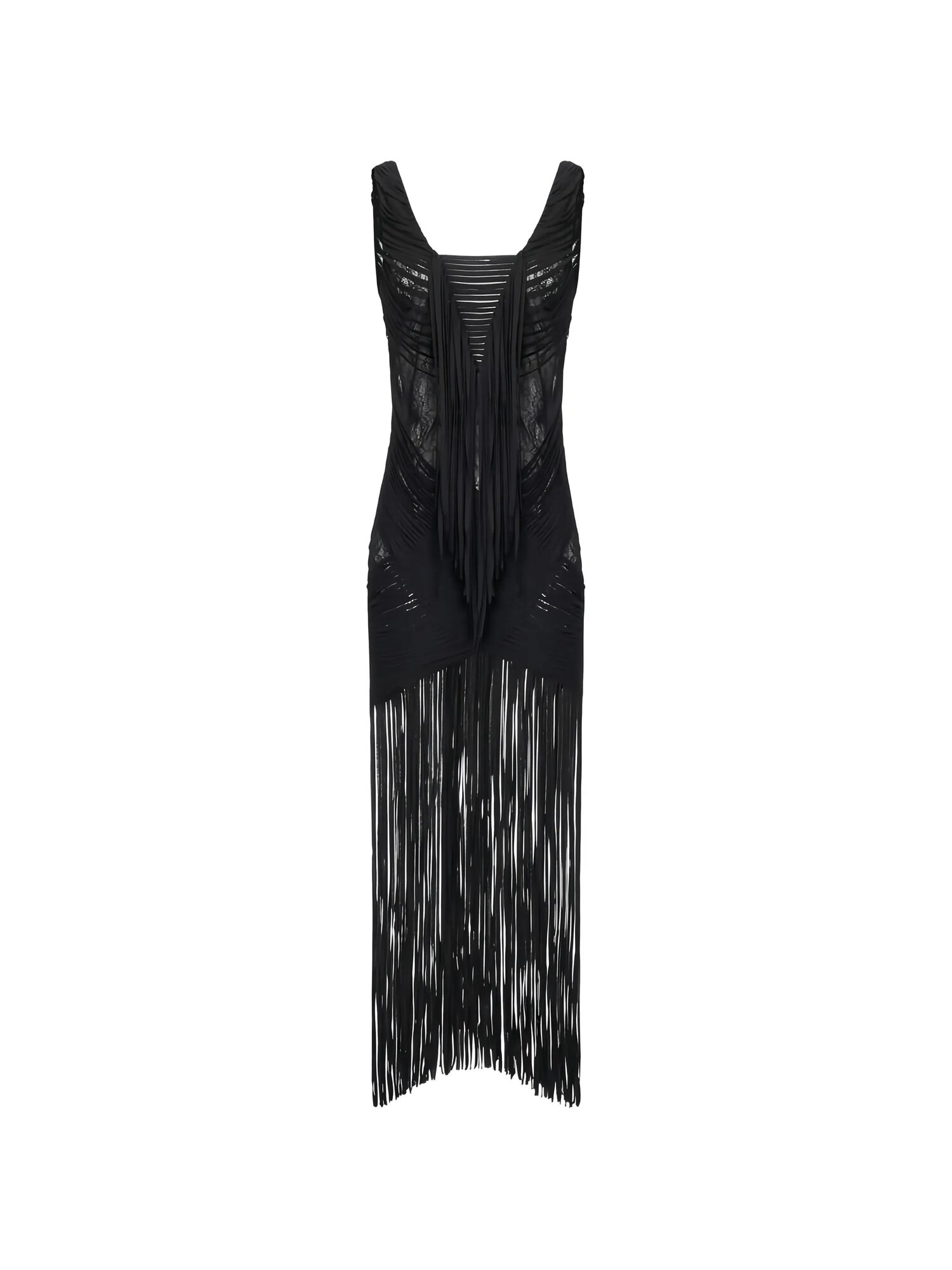 Платье Fringed midi dress