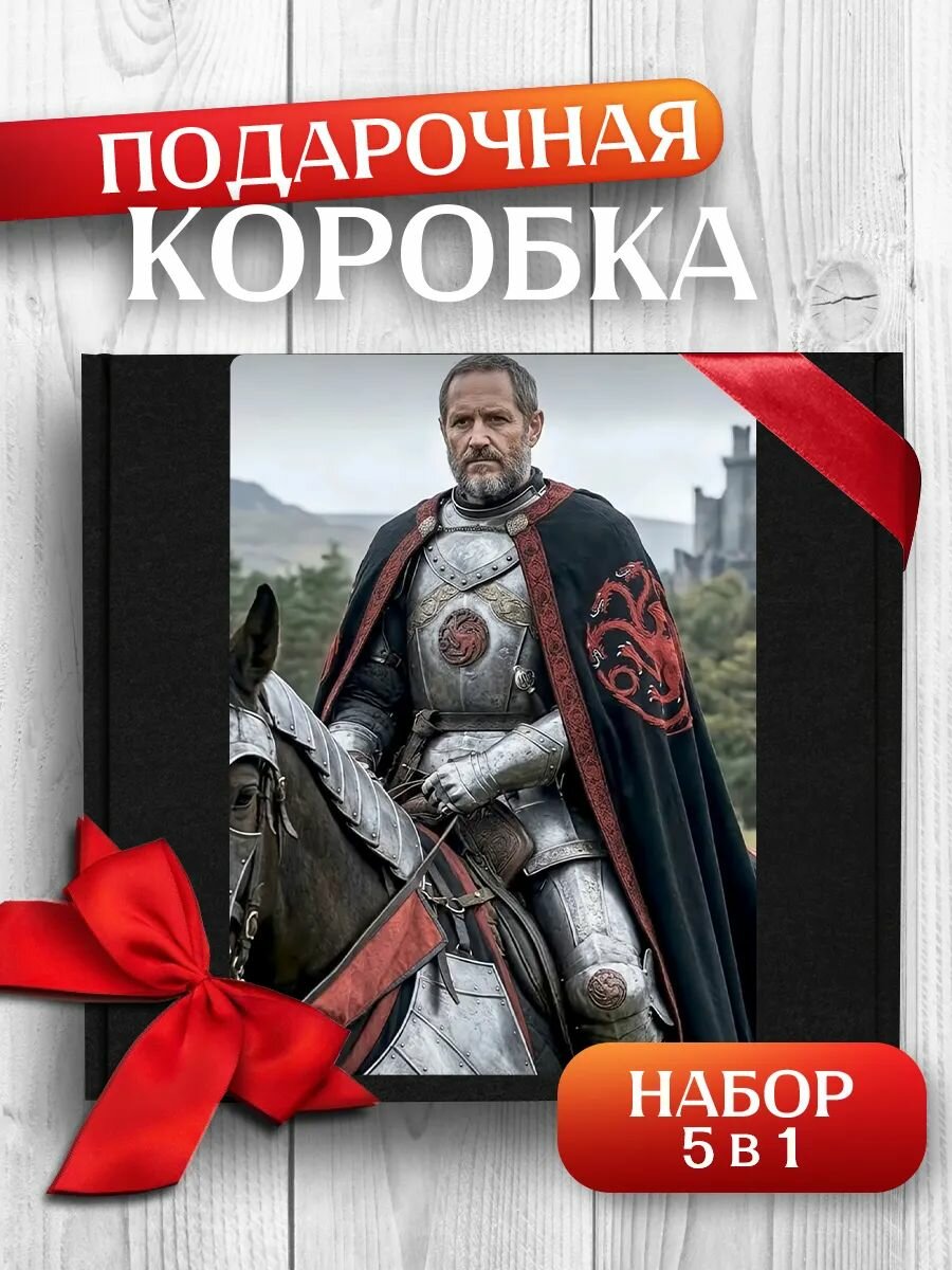 Коробка подарочная Рыцарь семи королевств , упаковка для подарка, 1шт, размер 23,5x22,5х10 см