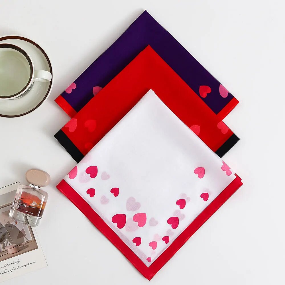 Женские хлопковые носовые платки с принтом 3 шт.