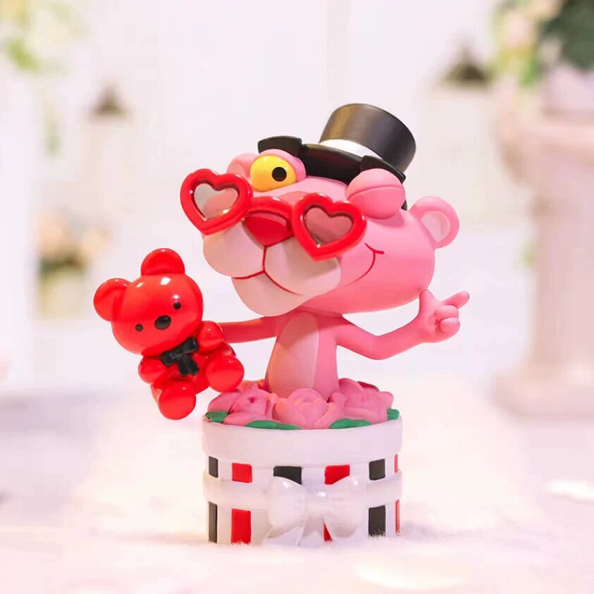 Фигурка Pop Mart Pink Leopard Confession Series: Only You, 12 см, нераспечатанная, коллекционная мини-игрушка