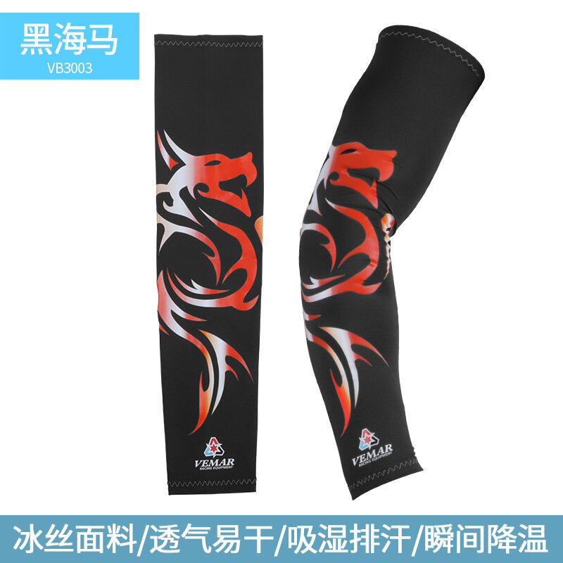 Летние велосипедные нарукавники VEMAR из ледяного шелка для мужчин, нарукавники для защиты от солнца при вождении на открытом воздухе, нарукавники с цветочным принтом, защита от ультрафиолета, удлиненные для женщин.