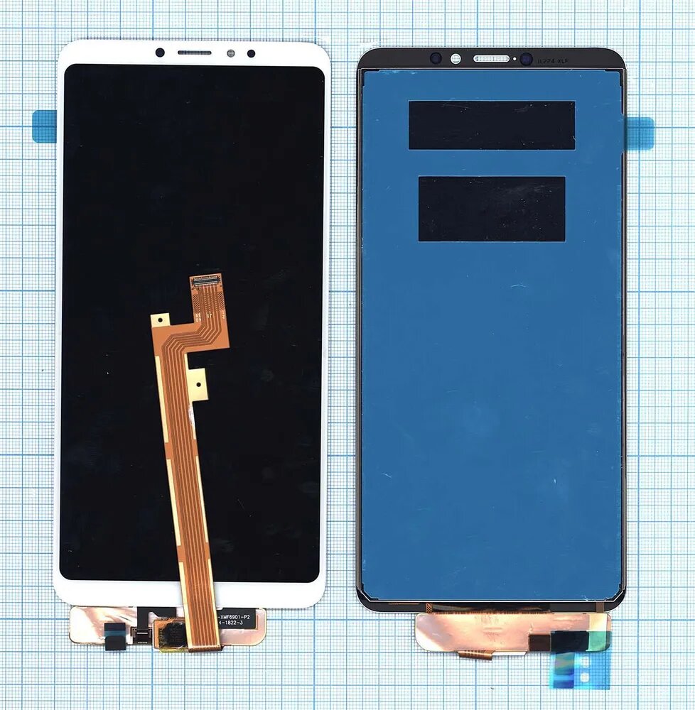 Дисплей для Xiaomi Mi Max 3 в сборе с тачскрином белый, для ремонта