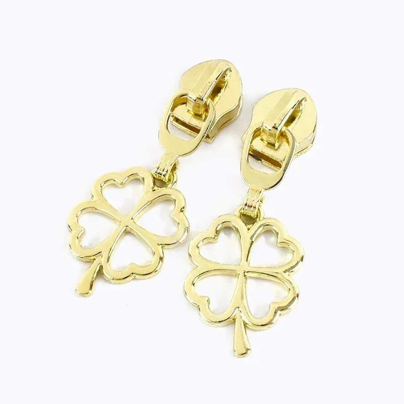 Слайдеры для молний Meetee 5#, 5/10/20 шт. F2-7-LightGold, 5Pcs