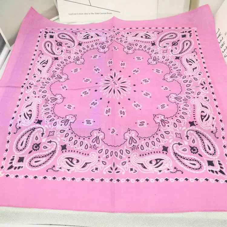 Розовая бандана хлопок paisley Style 23